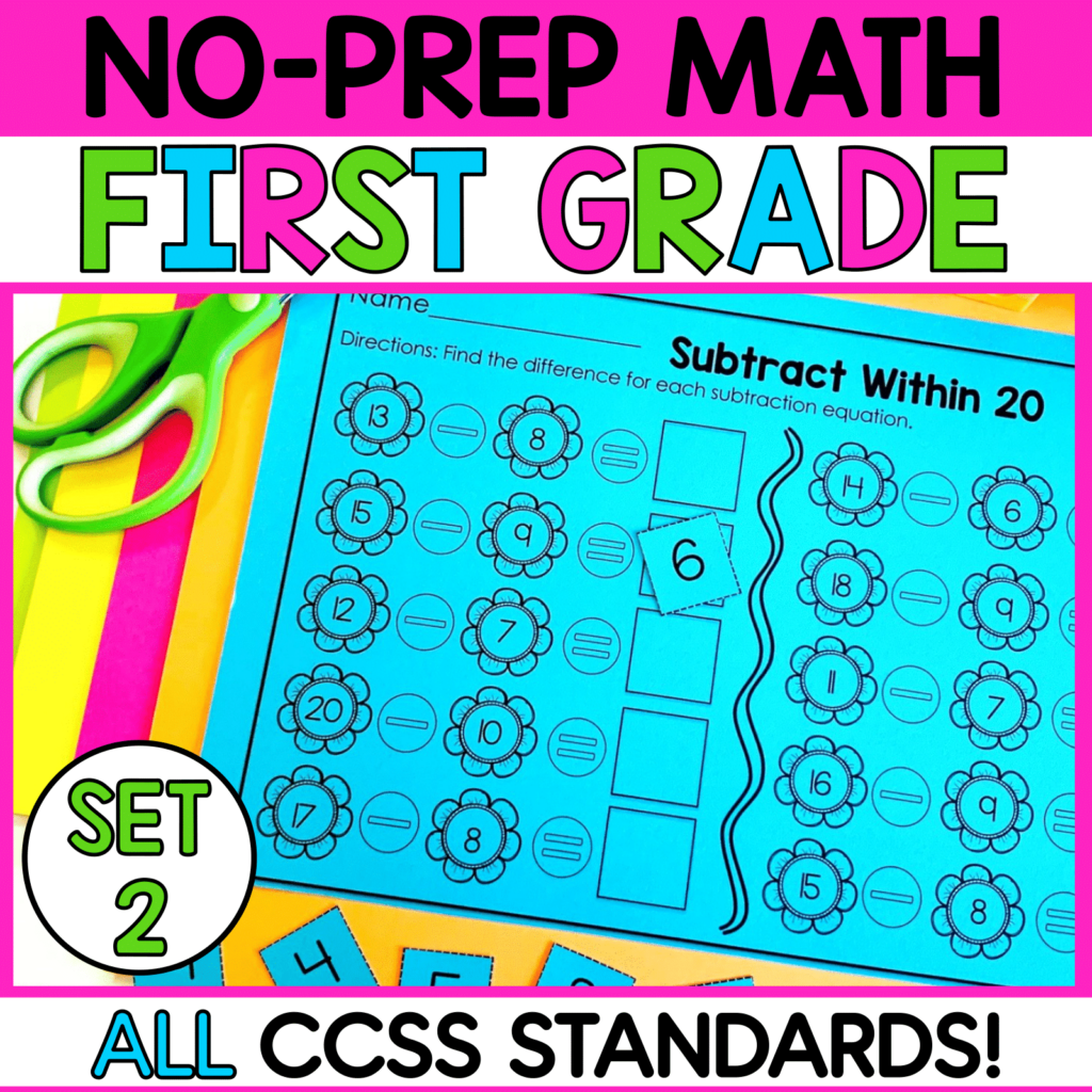 First Grade Math Worksheets SET 2 - First Grade Math Assessments | Made ...
