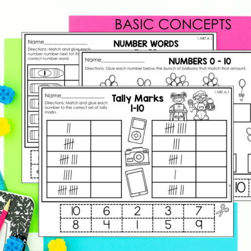 First Grade Math Worksheets SET 2 - First Grade Math Assessments | Made ...
