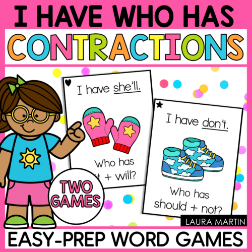 I Have Who Has Contractions - Contraction Word Games | Made By Teachers