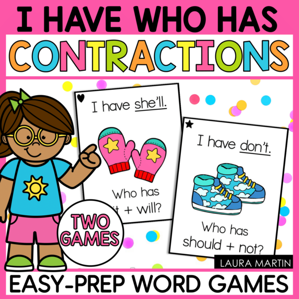I Have Who Has Contractions - Contraction Word Games | Made By Teachers