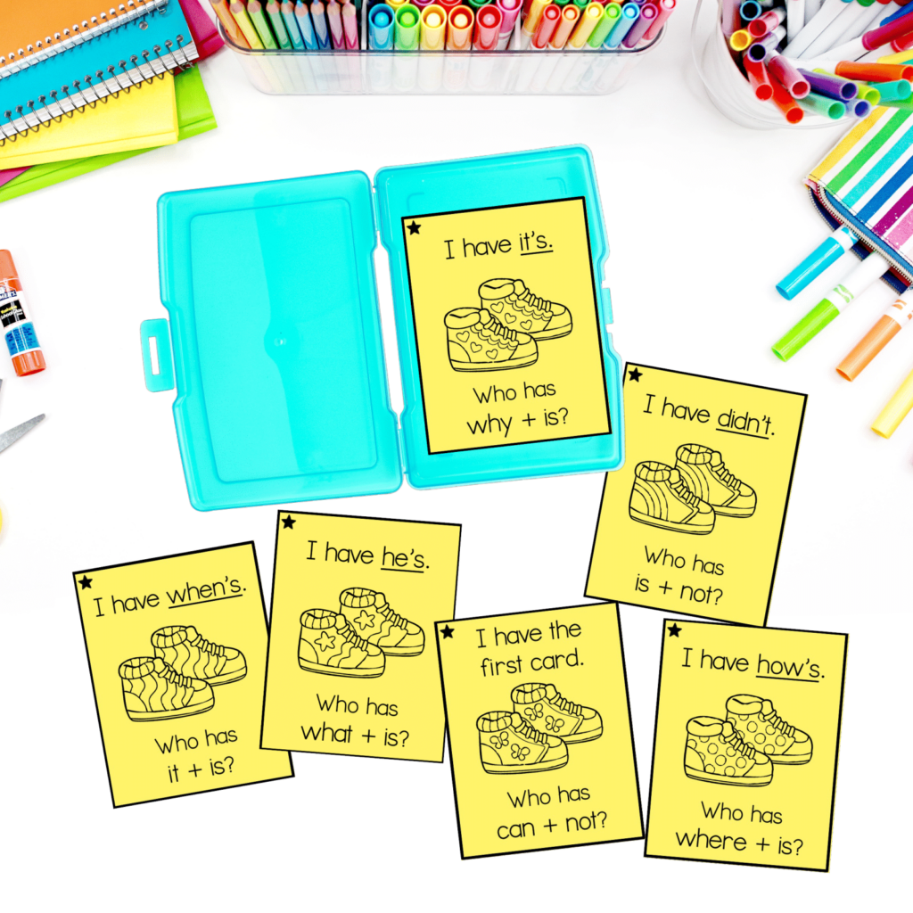 I Have Who Has Contractions - Contraction Word Games | Made By Teachers