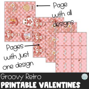 Groovy Retro Printable Valentines for Students | Made By Teachers