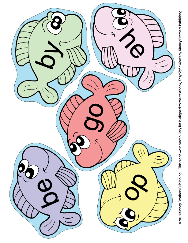 Easy Sight Word Fishing ESL ELL Newcomer Game | Made By Teachers