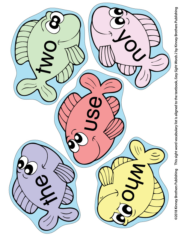 Easy Sight Word Fishing ESL ELL Newcomer Game | Made By Teachers
