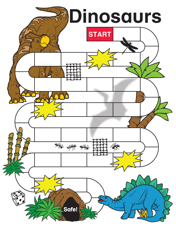 Dinosaur Blank Game Boards ESL ELL Newcomer | Made By Teachers