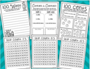 100th Day of School Activities, Poem, and Printables | Made By Teachers