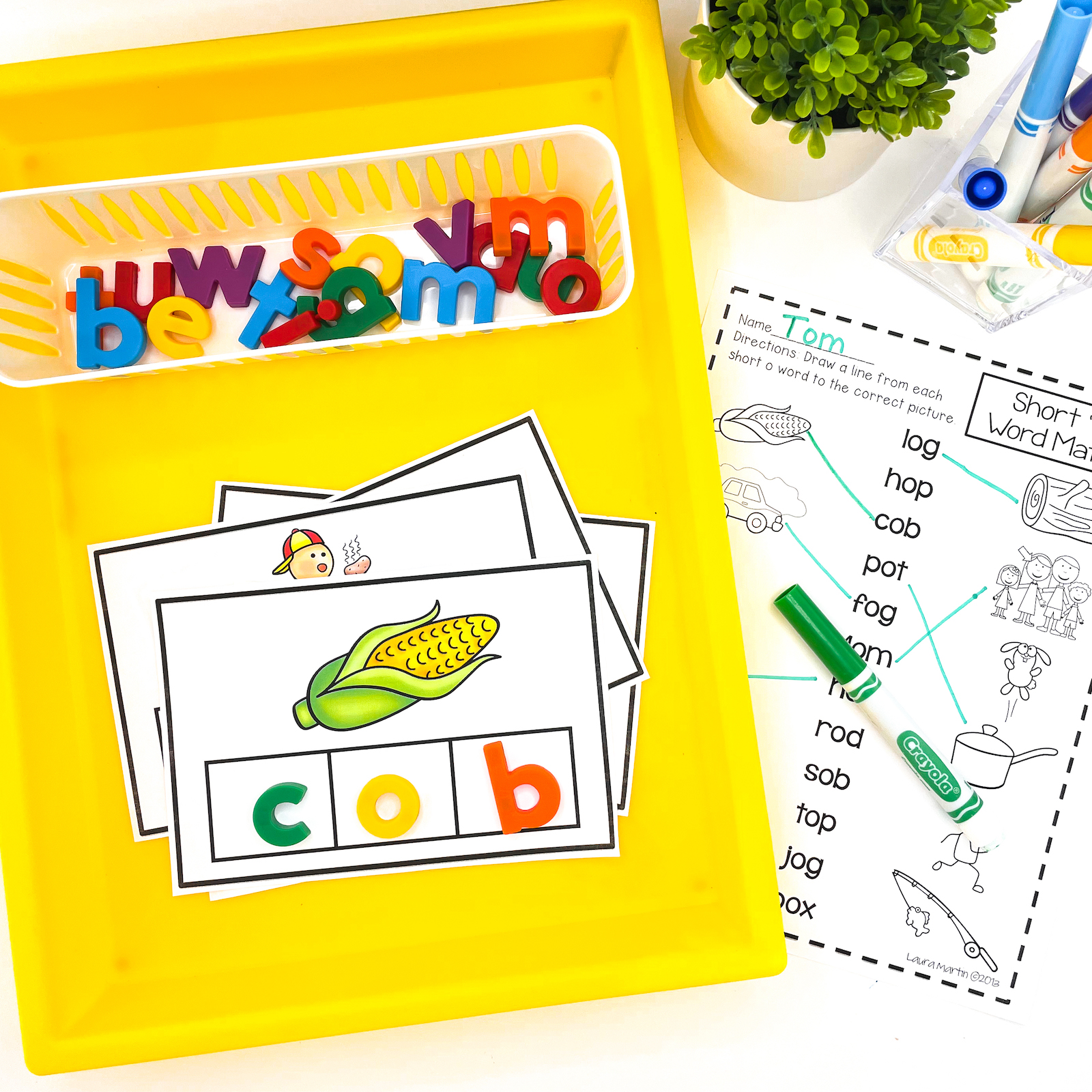 Elkonin Sound Boxes - Short Vowels CVC - Blending Segmenting -Word Work ...