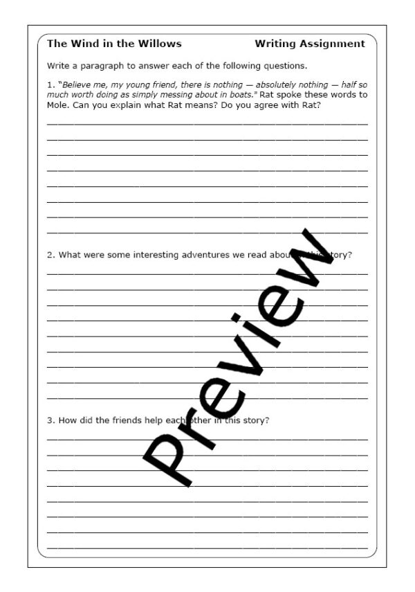 Kenneth Grahame "The Wind in the Willows" worksheets | Made By Teachers