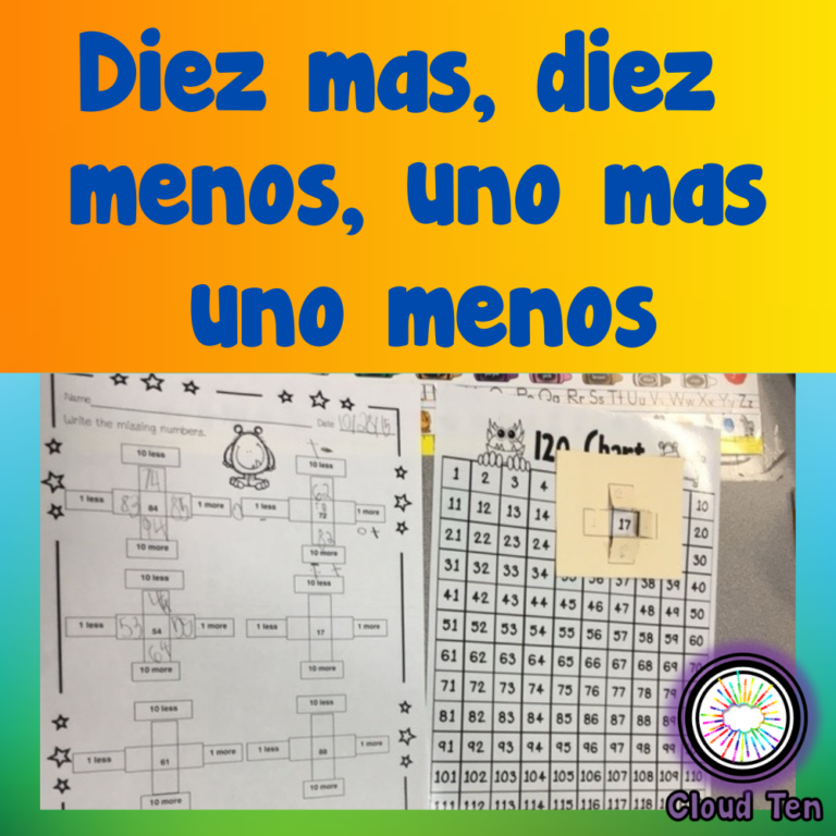 Diez mas, diez menos, uno mas, uno menos | Made By Teachers