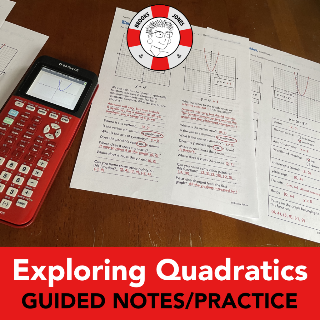 Exploring Quadratics: Guided Notes and Practice | Made By Teachers Exploring Quadratics: Guided Notes and Practice | Made By Teachers