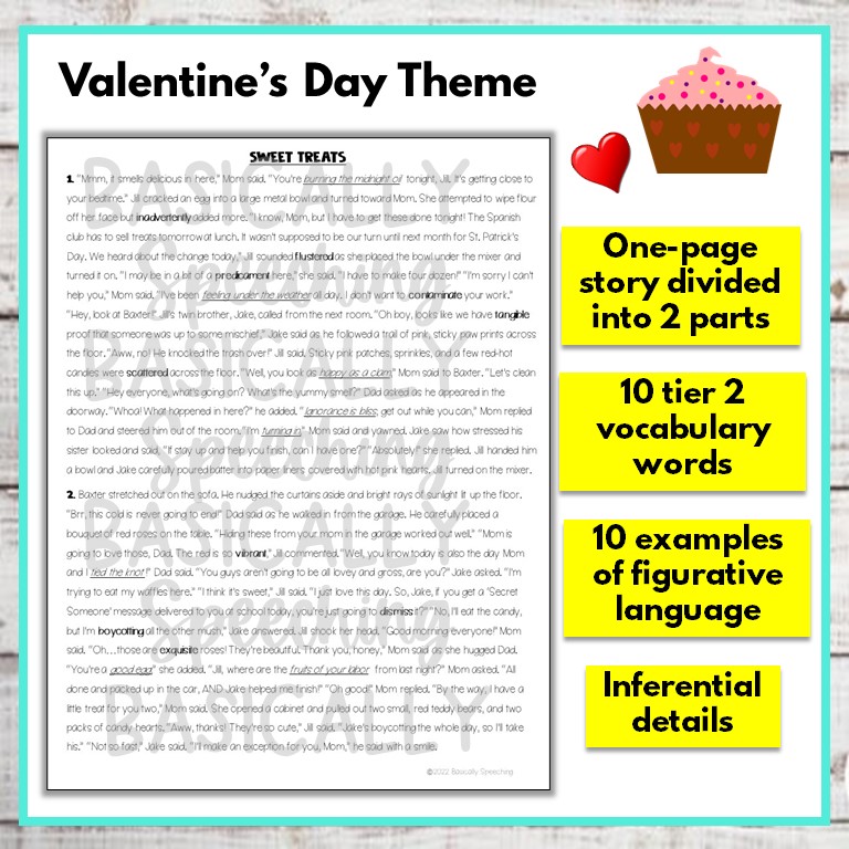 Story Activity for Mixed Speech Groups Valentine's Day Theme | Made By ...