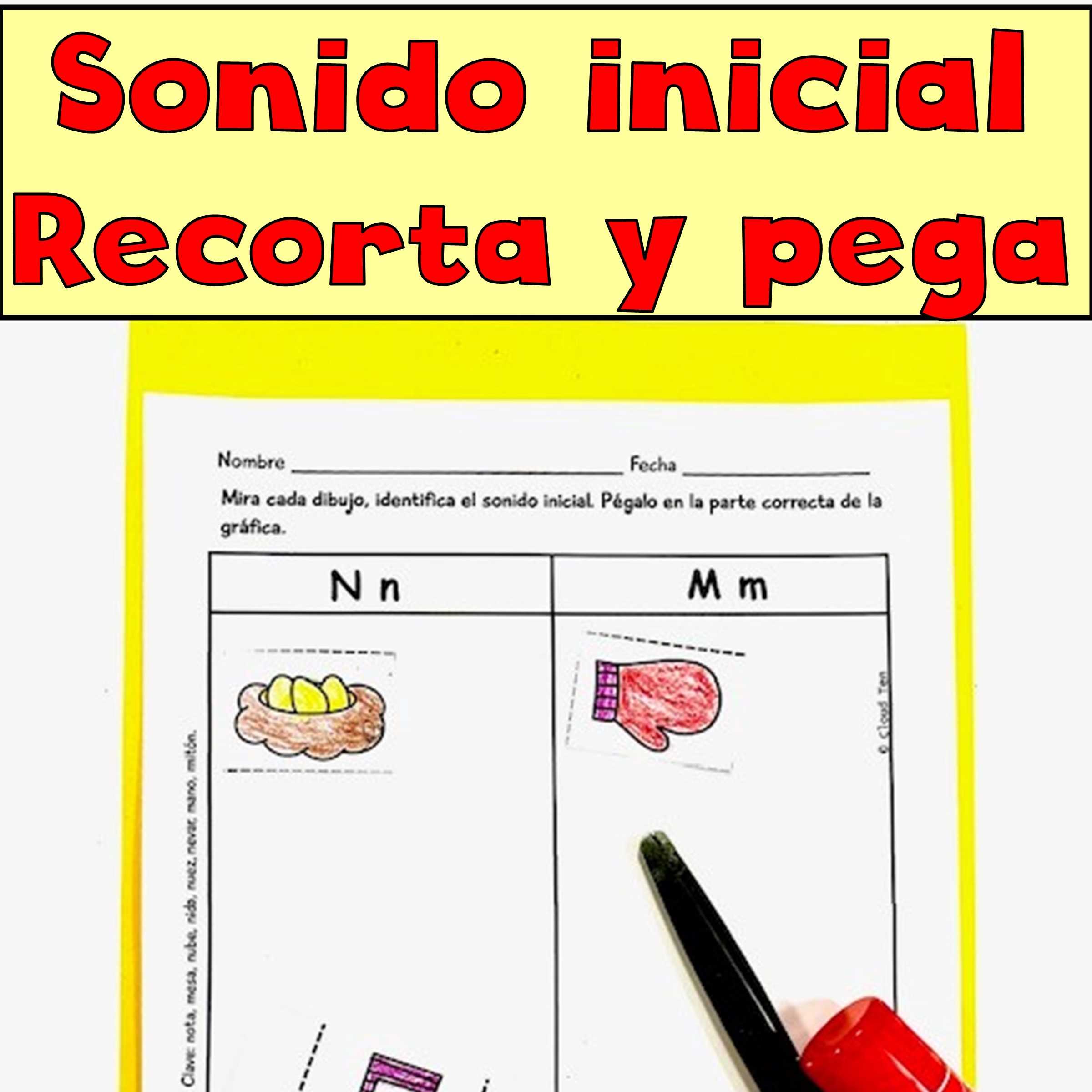 Sonido inicial - Recorta y pega | Made By Teachers