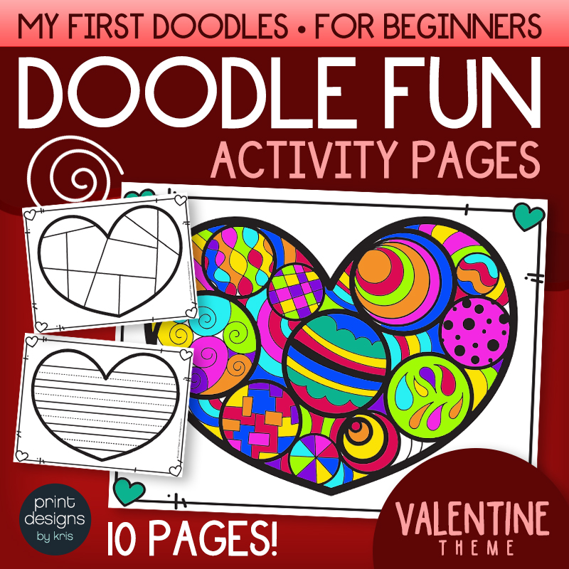 Valentine's Day Activity Pages - Doodle Fun - Art - Early Finishers ...