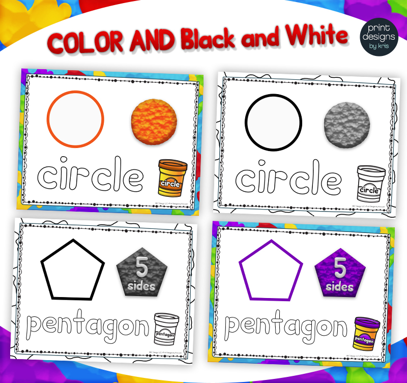 Playdough SHAPES Play Dough Mats - Playdoh Shapes Practice | Made By ...