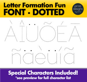 Letter Tracing Font - Letter Formation Font - DOTTED | Made By Teachers