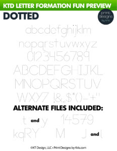 Letter Tracing Font - Letter Formation Font - DOTTED | Made By Teachers