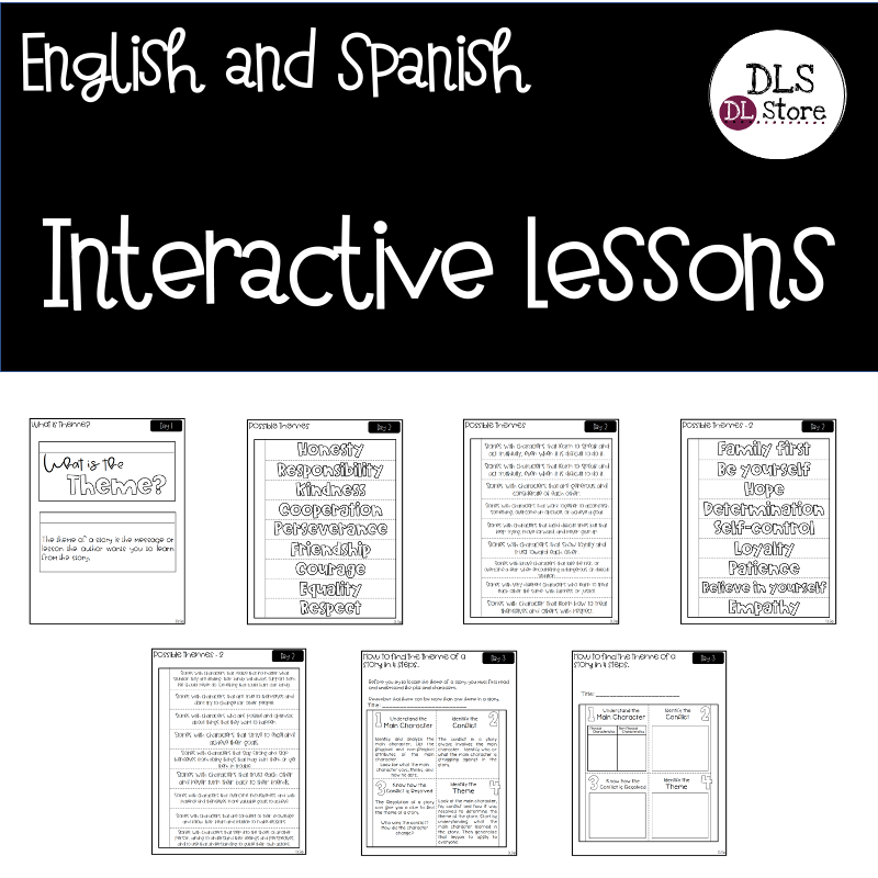 English & Spanish - Deep into Theme - El tema | Made By Teachers