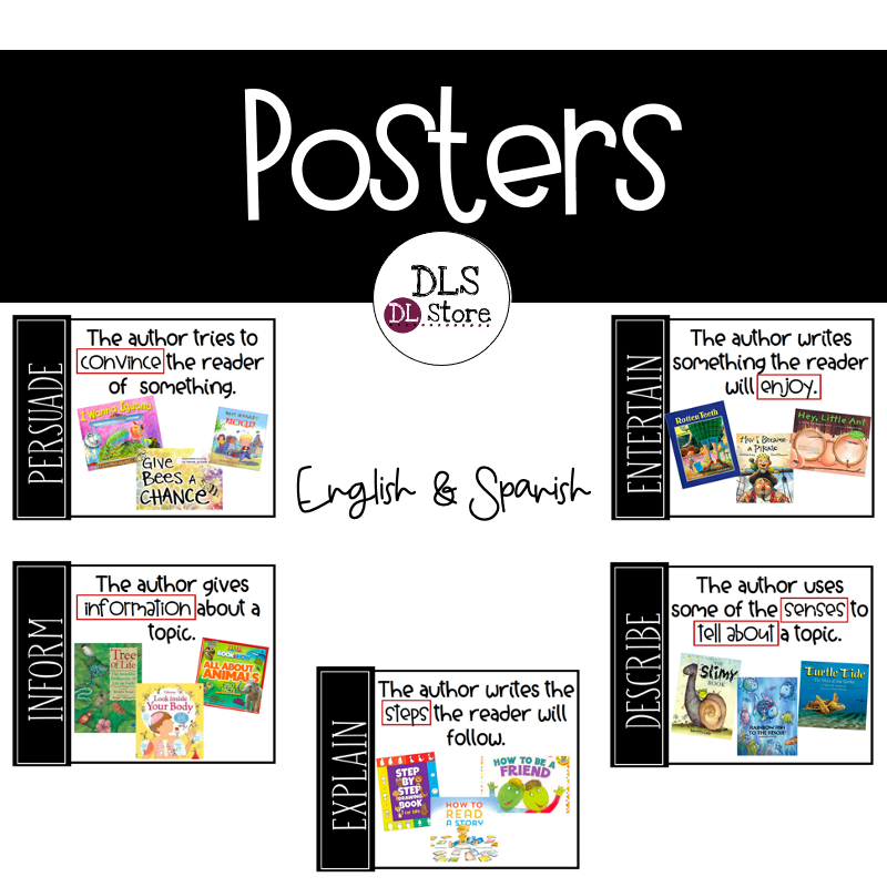 Deep into Author's Purpose - English and Spanish | Made By Teachers