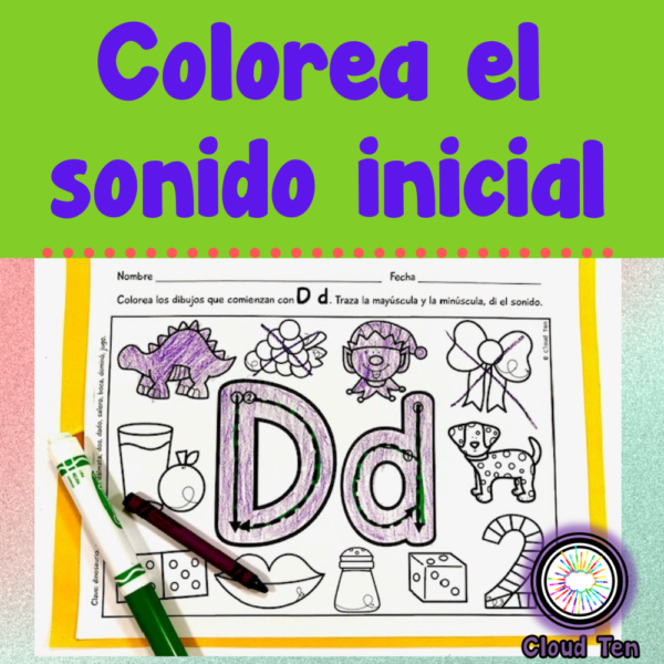 Colorea el sonido inicial | Made By Teachers