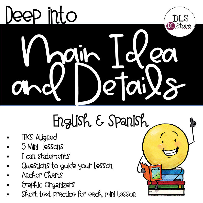 Deep into Main Idea & Details. Spanish & English Mini Lessons | Made By ...