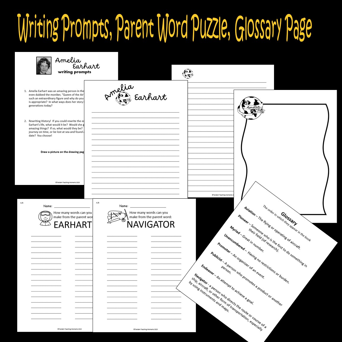Amelia Earhart 4th-6th Teaching Video & Worksheets | Made By Teachers