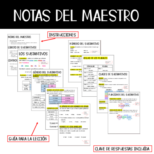 Spanish Nouns / Sustantivos | Made By Teachers