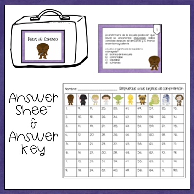 Spanish Reading Skills Task Cards / Tarjetas de Habilidades de Lectura ...