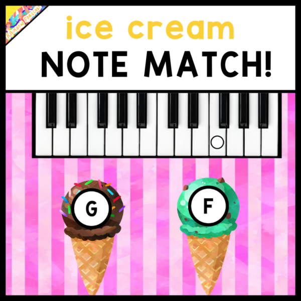Ice Cream Parlour Music Note Match! Beginner Piano Keyboard Geography ...
