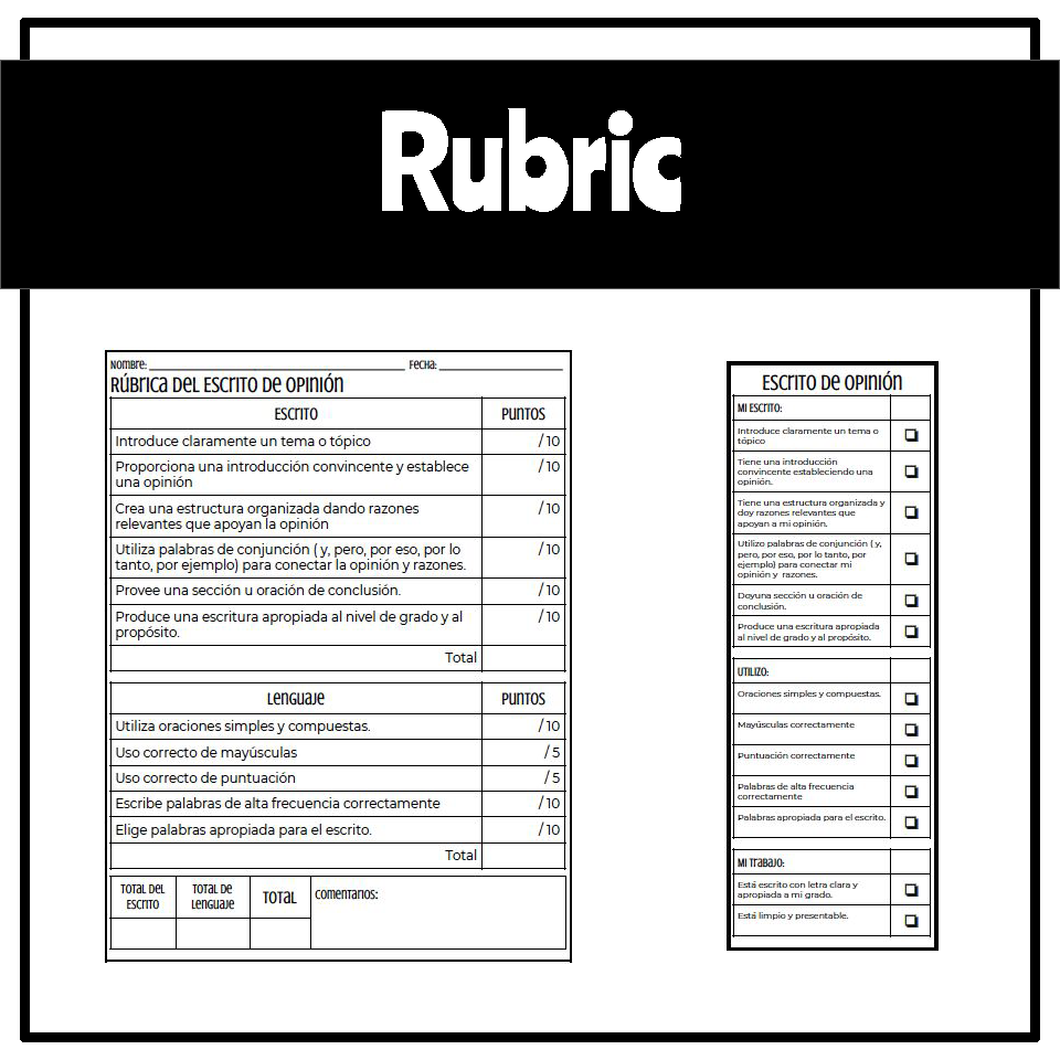 Spanish Opinion Writing / Escrito de Opinión | Made By Teachers