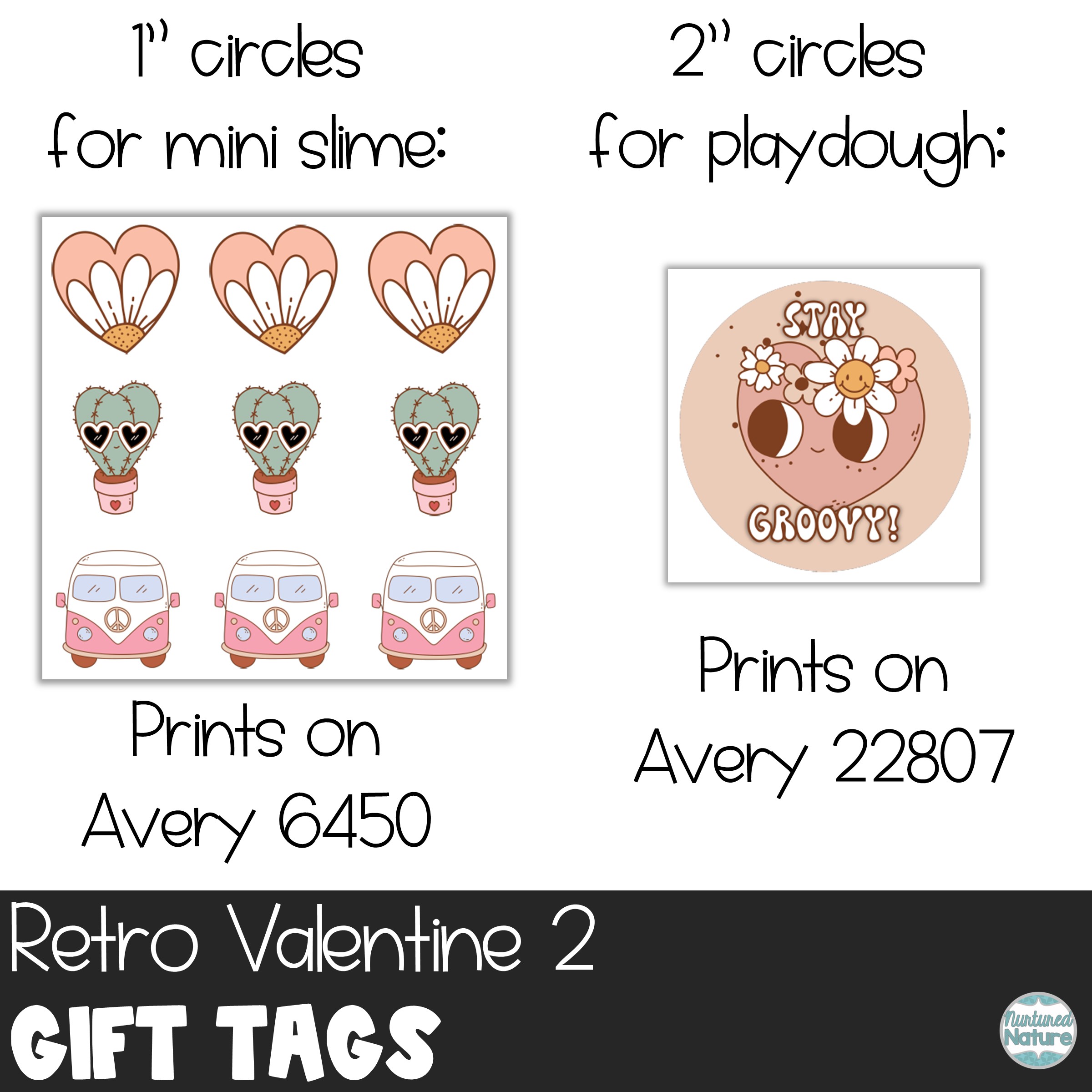 Retro Valentine’s Day Gift Tags for Student Gifts from Teacher 2 | Made ...