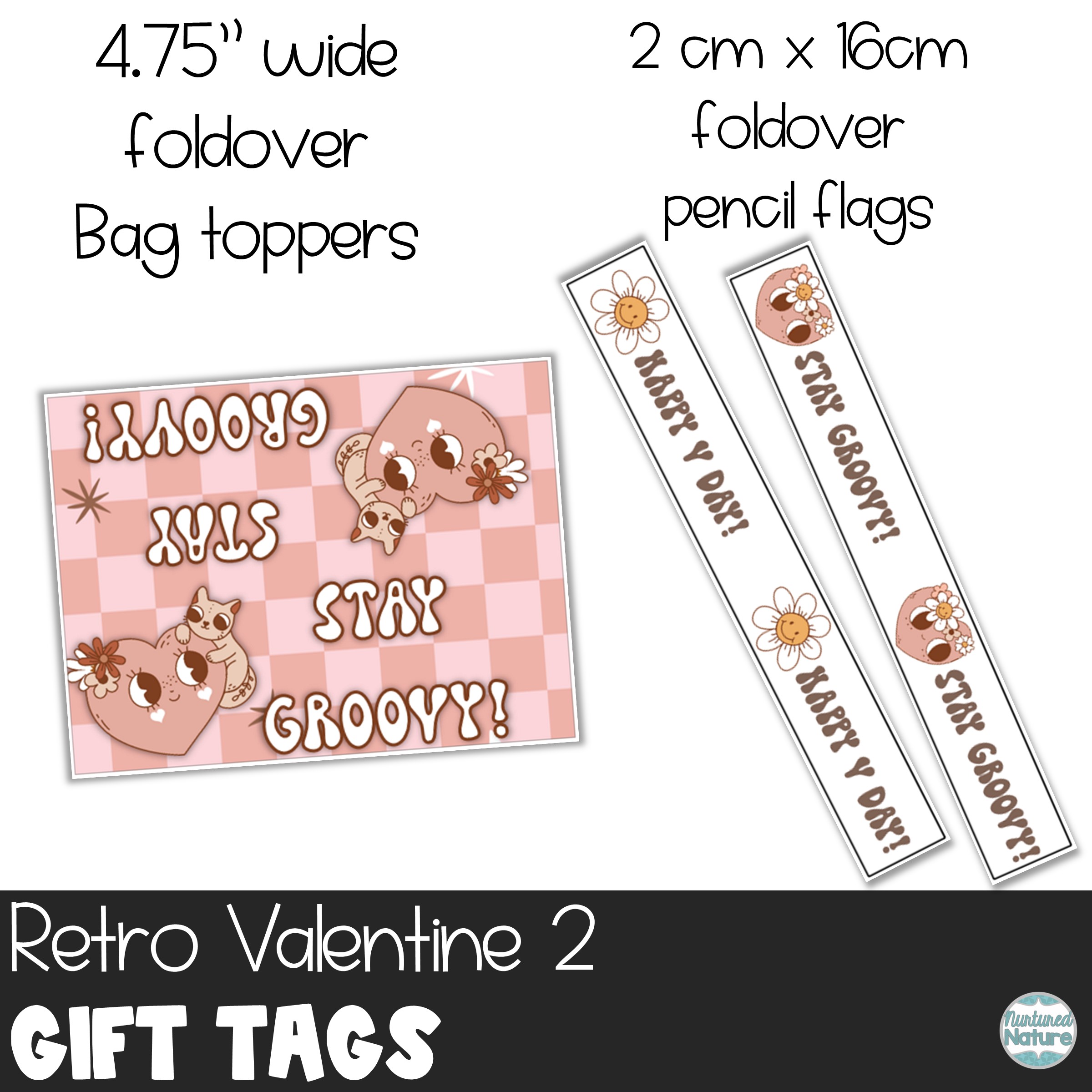 Retro Valentine’s Day Gift Tags for Student Gifts from Teacher 2 | Made ...