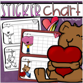 Positive Behavior Sticker Chart Reward Incentives Valentine's Day ...