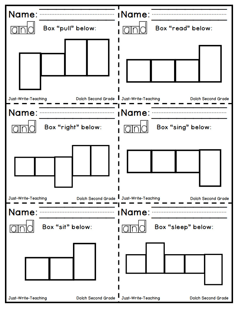 Second Grade Sight Word Task Cards | Made By Teachers