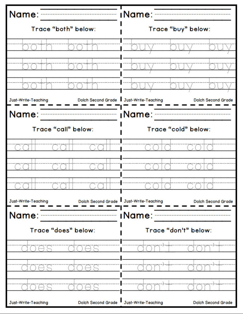 Second Grade Sight Word Task Cards | Made By Teachers