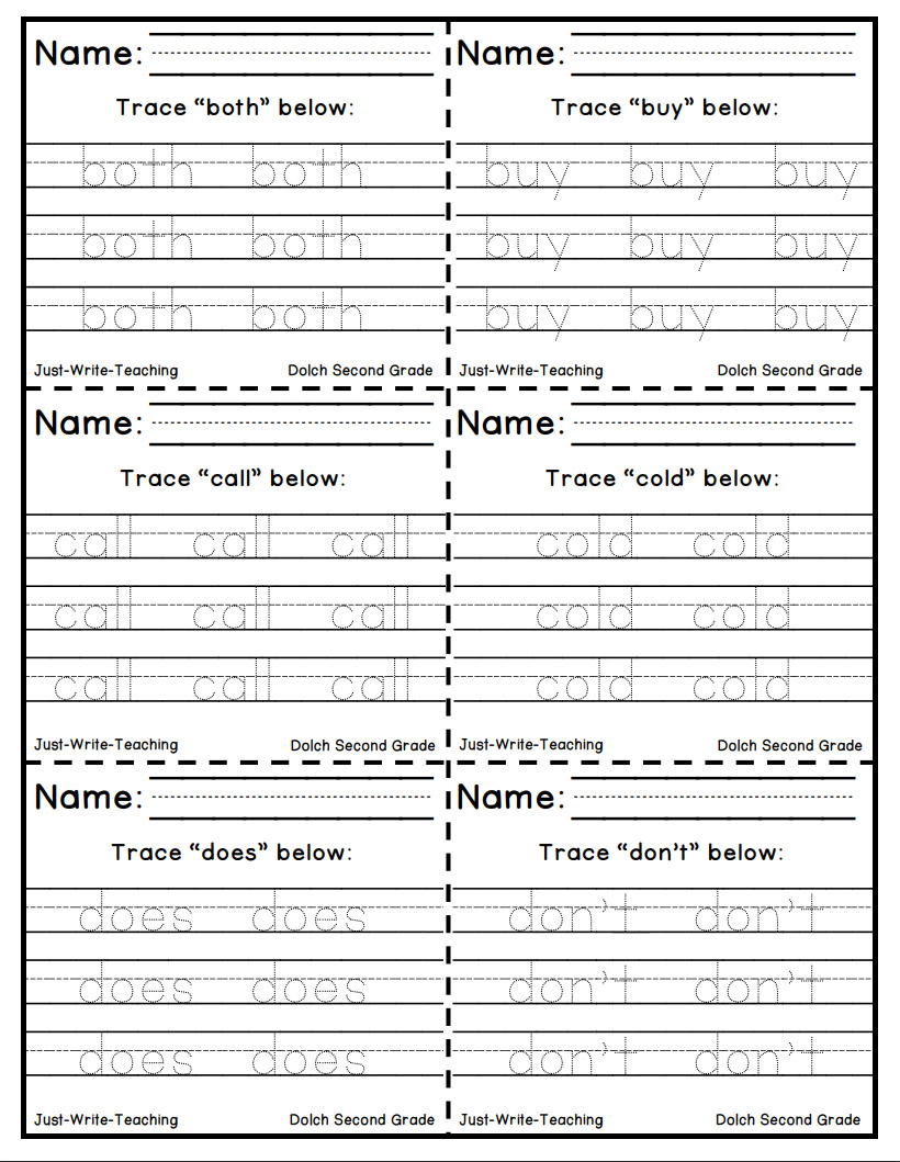 Second Grade Sight Word Task Cards | Made By Teachers
