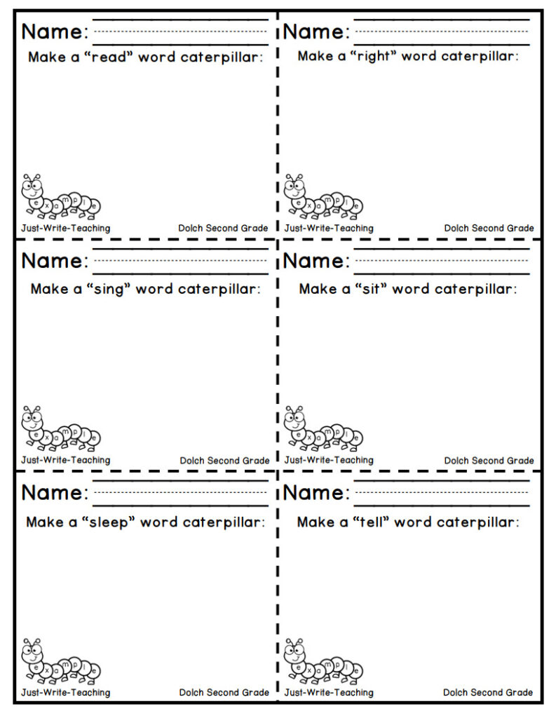 Second Grade Sight Word Task Cards | Made By Teachers