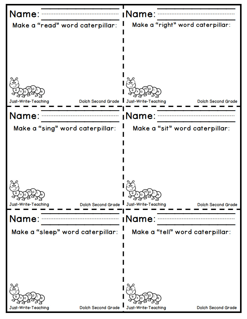 Second Grade Sight Word Task Cards | Made By Teachers