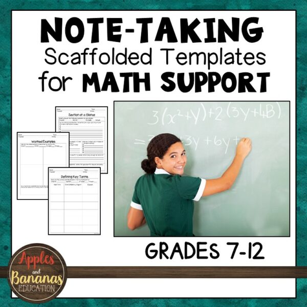 Note-Taking Templates for Math | Made By Teachers