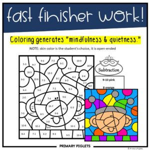 Mardi Gras Color by Number Subtraction | Made By Teachers