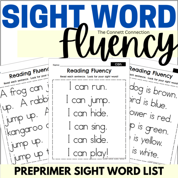 Preprimer Sight Word Fluency Passages | Made By Teachers