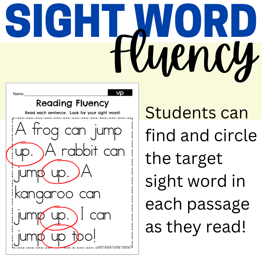 Preprimer Sight Word Fluency Passages | Made By Teachers