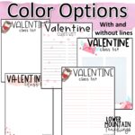 Valentines Day Class list Editable PowerPoint for Classroom Party ...