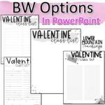 Valentines Day Class list Editable PowerPoint for Classroom Party ...