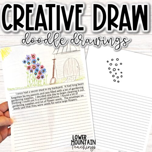 Doodle Draw Write Activity Literacy Centers or Morning Bell Work for 30 ...