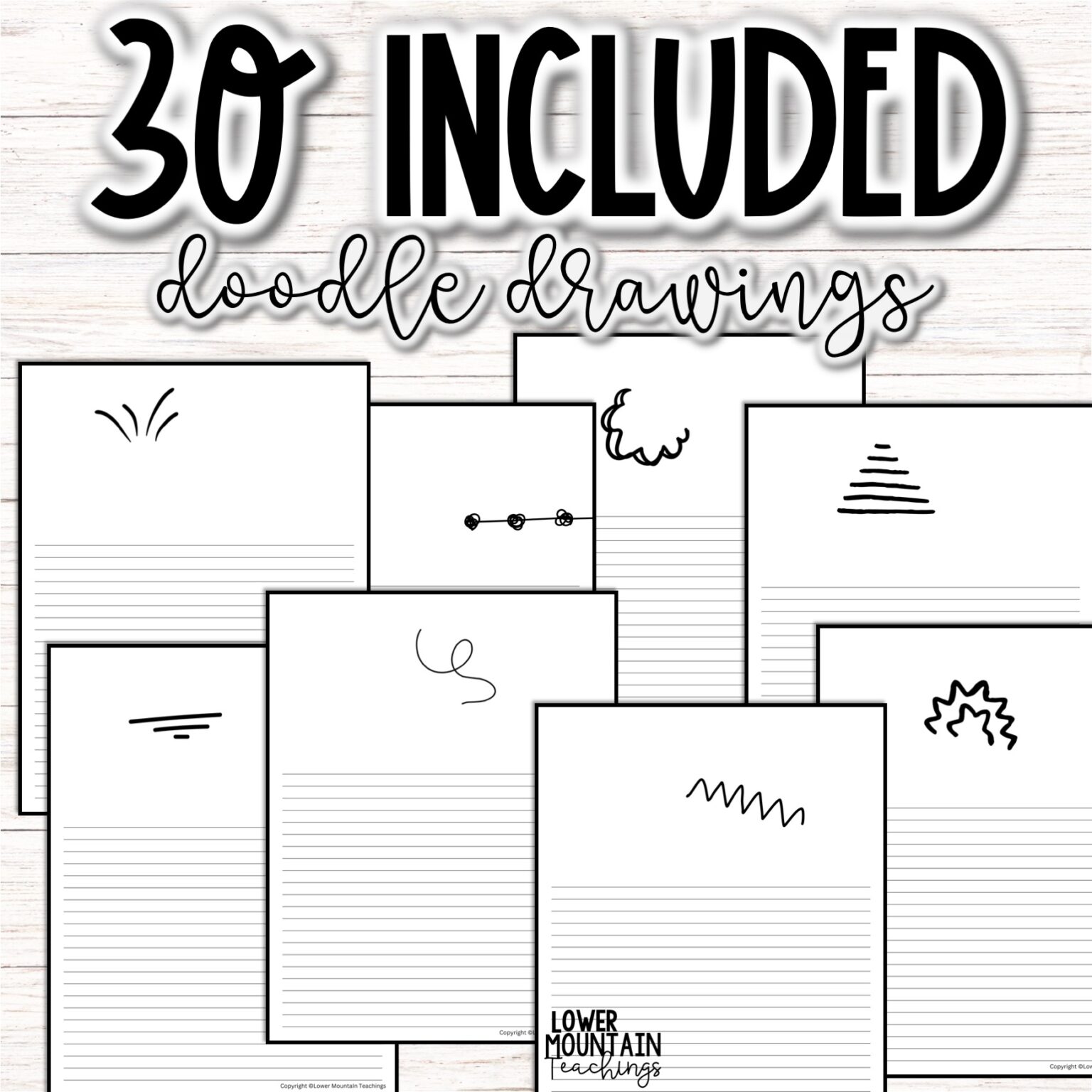 Doodle Draw Write Activity Literacy Centers or Morning Bell Work for 30 ...