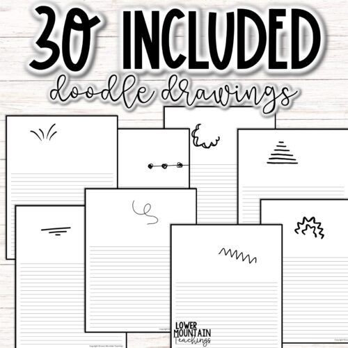 Doodle Draw Write Activity Literacy Centers or Morning Bell Work for 30 ...