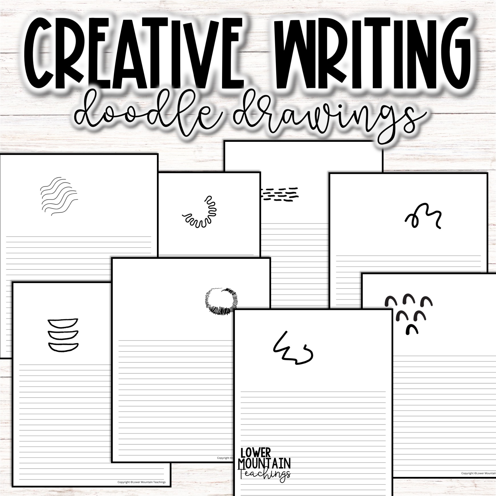 Doodle Draw Write Activity Literacy Centers or Morning Bell Work for 30 ...