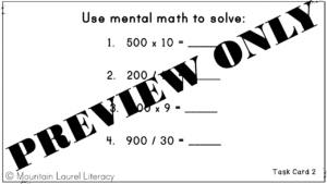 Mental Math Practice Task Cards for Grades 4 and 5 | Made By Teachers