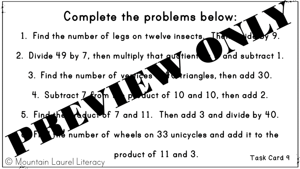 Mental Math Practice Task Cards for Grades 4 and 5 | Made By Teachers