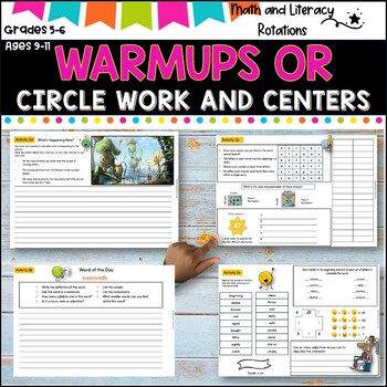 SUB PACK/PLANS NO PREP -Literacy, Number -Grades 5-6 Set 1 | Made By ...